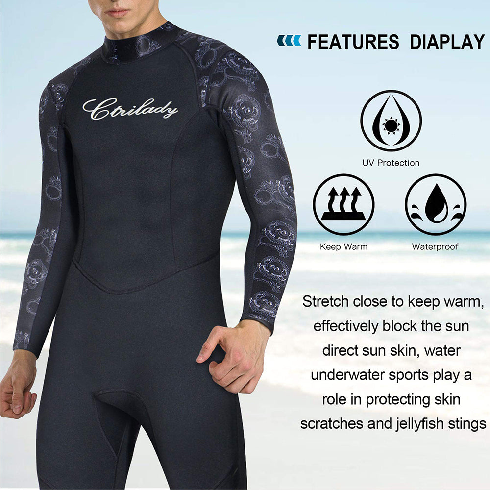 Men Wetsuit,Full Body,for Water Sport|Junlan