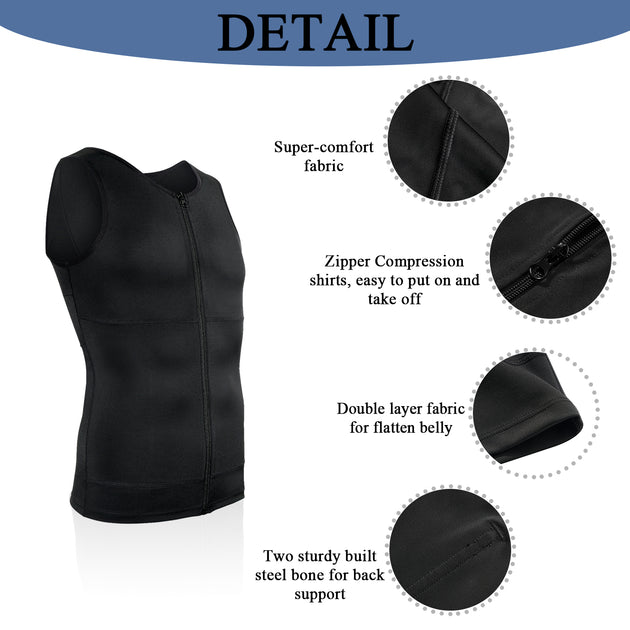 Men Zipper Compression Shirts